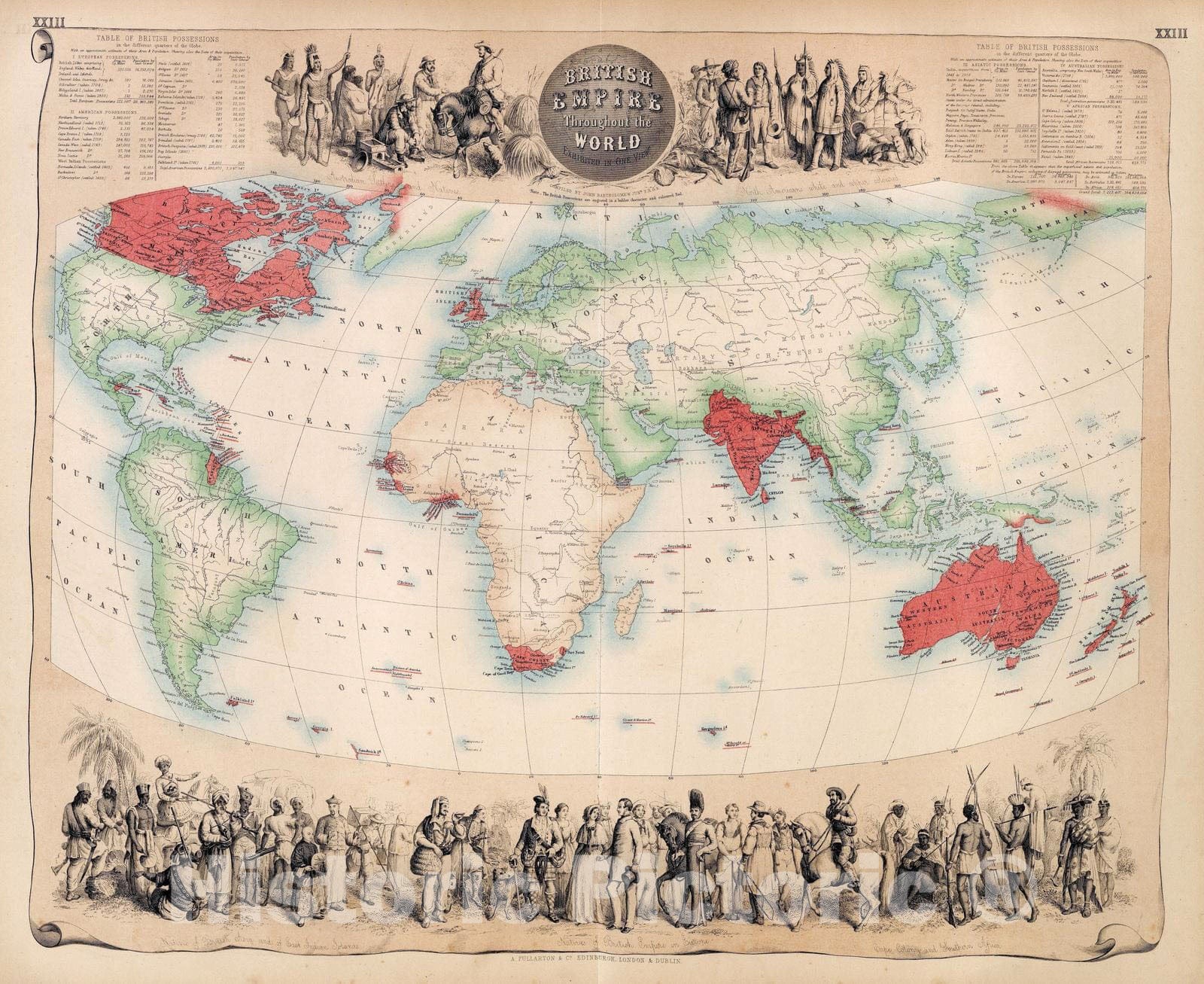 Historic Map : 1872 British Empire Throughout the World Exhibited In O ...
