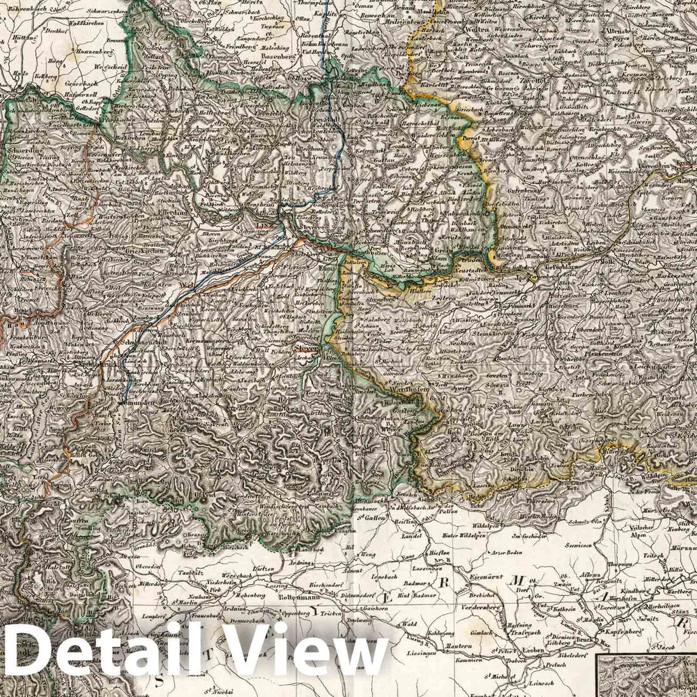 Historic Map : 1840 Das Erzherzogthum Oesterreich. Archduchy of Austri ...
