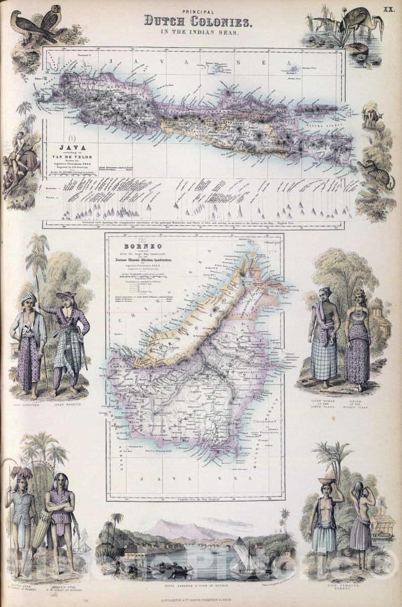 Historic Map : 1872 Principal Dutch Colonies in the Indian Seas. - Vin ...