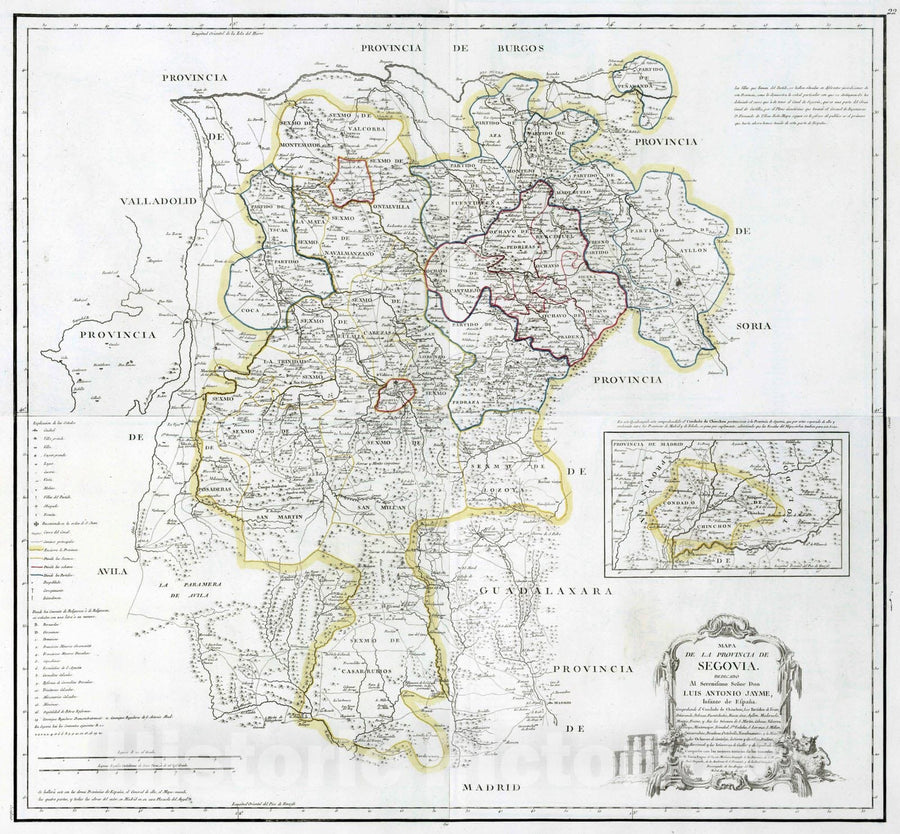 Historic Map : Spain, 1773 Composite map: 19-22. Mapa de la provincia ...