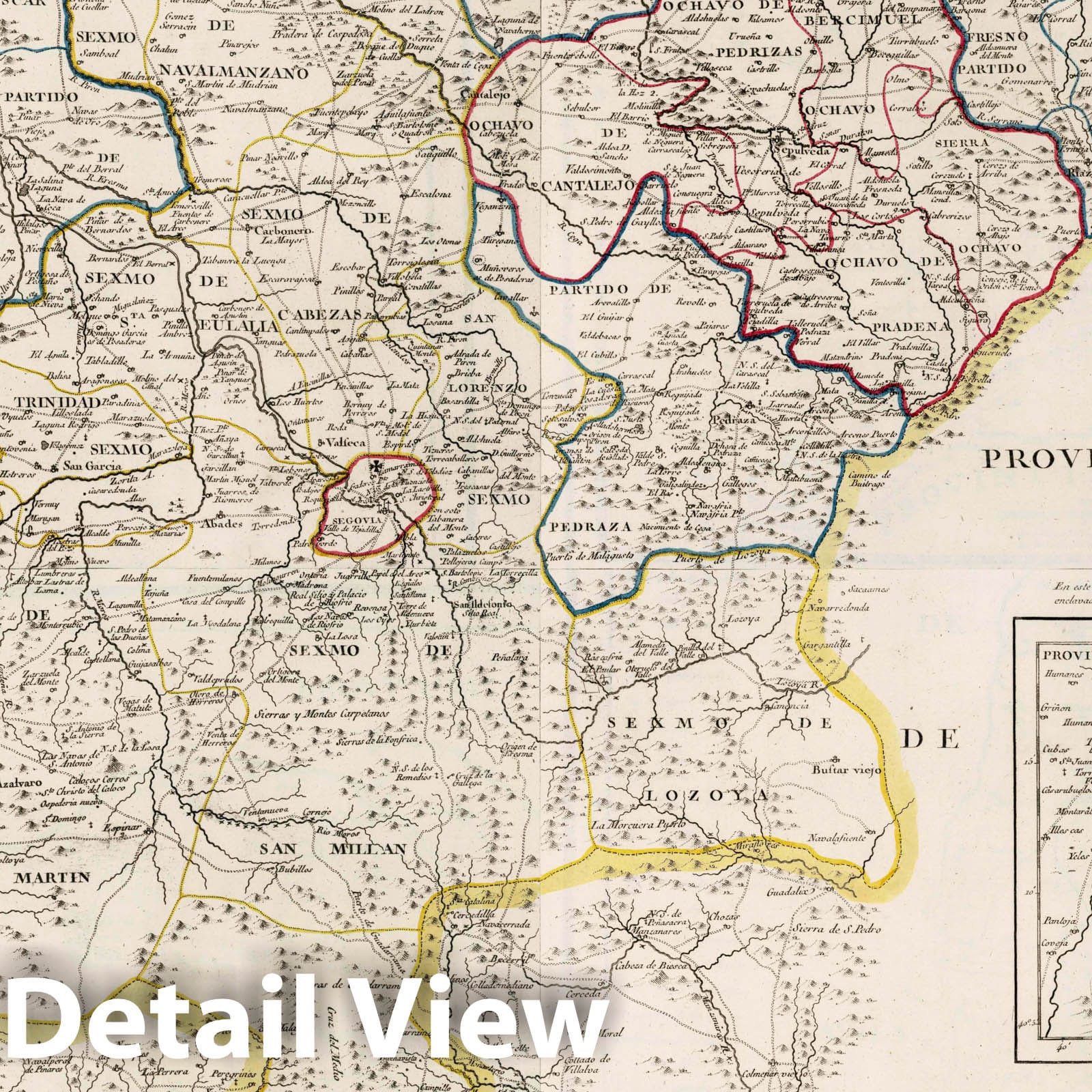 Historic Map : Spain, 1773 Composite map: 19-22. Mapa de la provincia ...