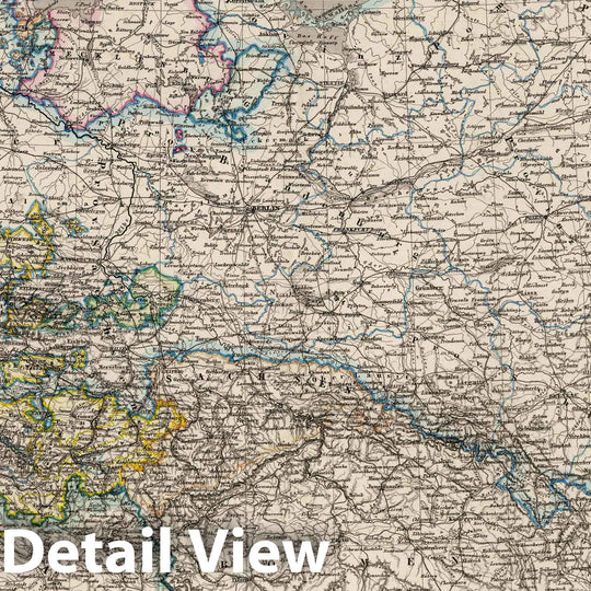 Historic Map : 1875 Prussian State and the German Empire. - Vintage Wa ...