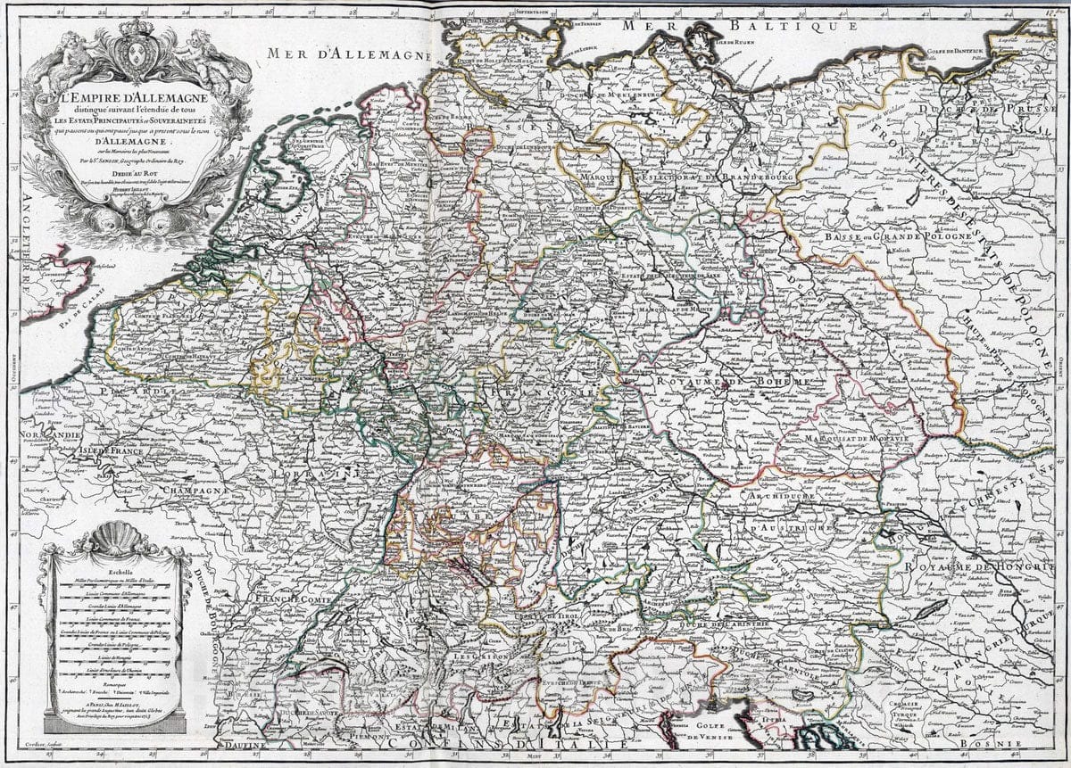 Historic Map : Germany, 1804 L'Empire d'Allemagne. , Vintage Wall Art ...