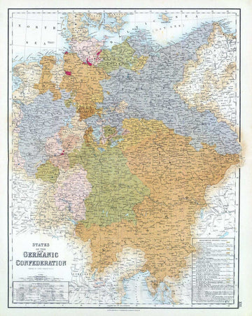Historic Map : 1872 States of the Late Germanic Confederation. - Vinta ...