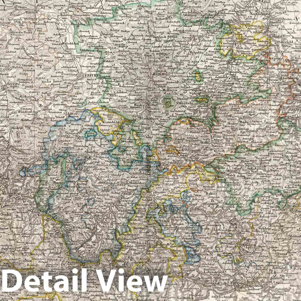Historic Map : 1840 Grand Ducal and Ducal Saxon countries, Germany ...