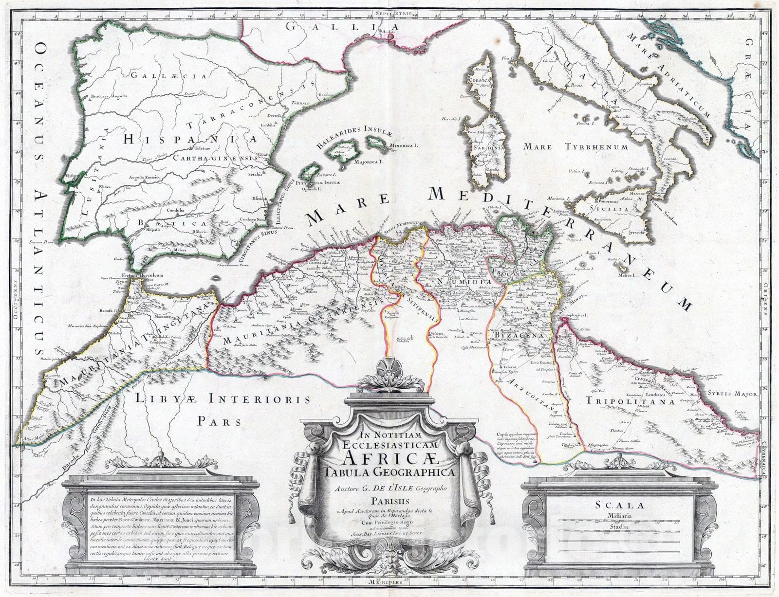 Historic Map : North Africa 1700 Africae Tabula Geographica. , Vintage ...
