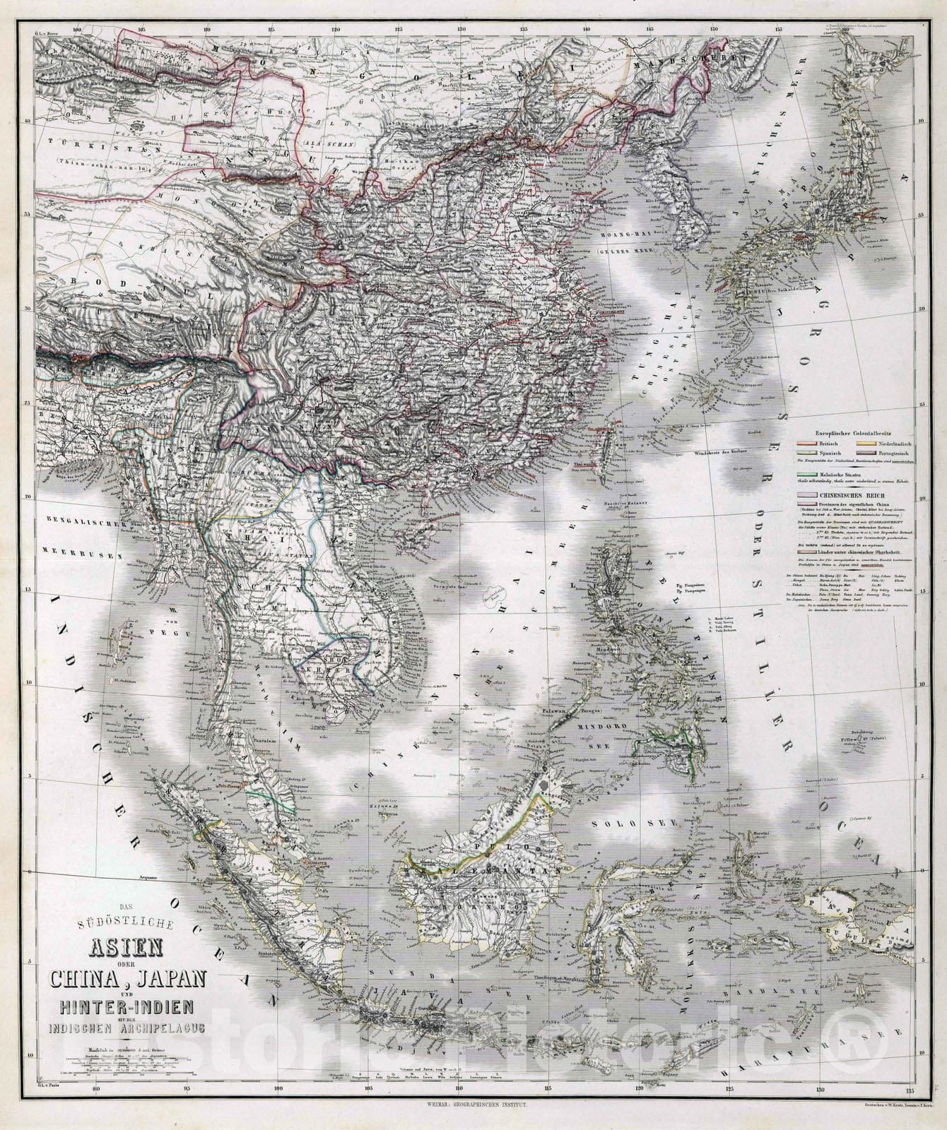 Historic Map : 1875 Southeast Asia, Japan, China, and East Indies. - V ...