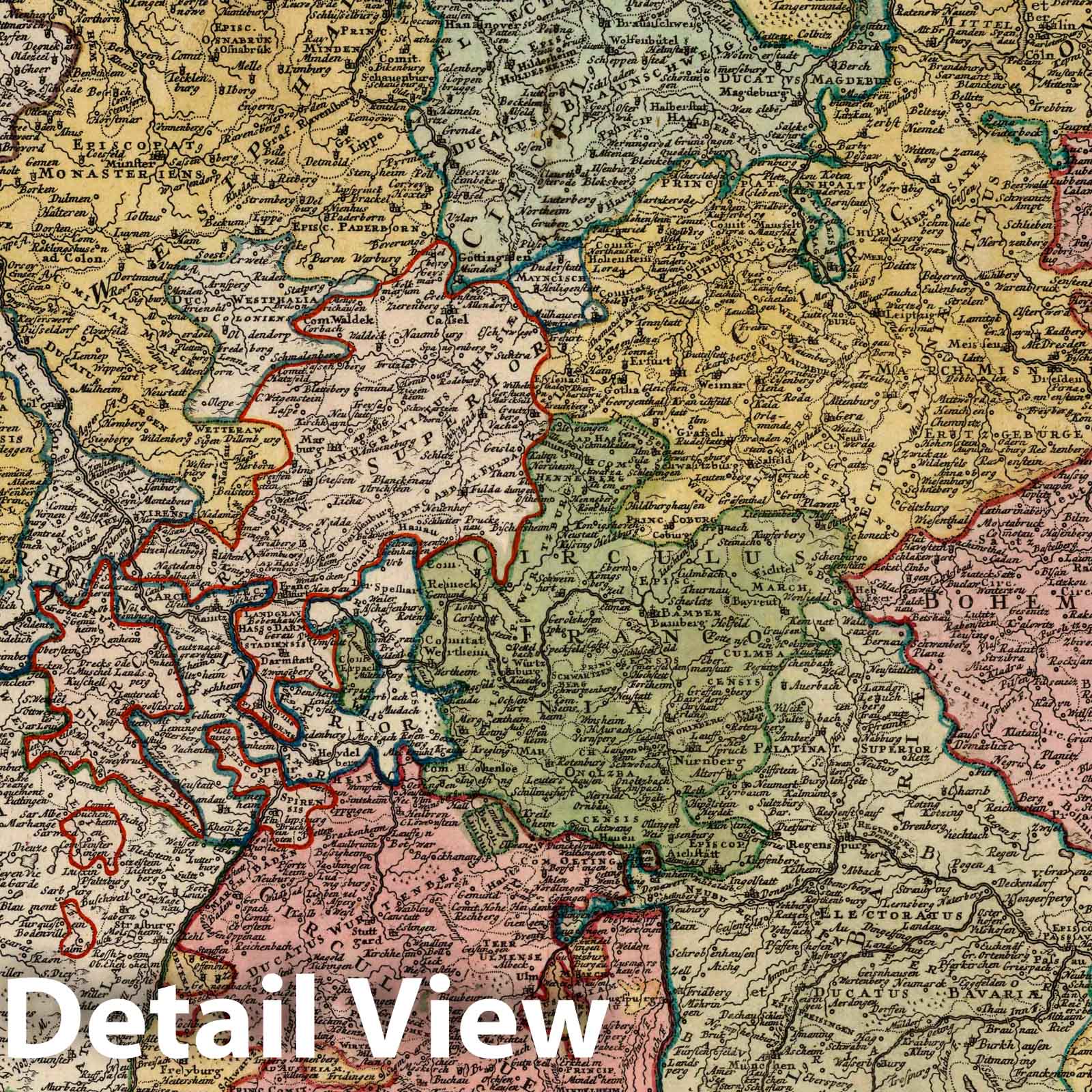 Historic Map : Germany, 1752 Imperii Romano-Germanici. , Vintage Wall ...