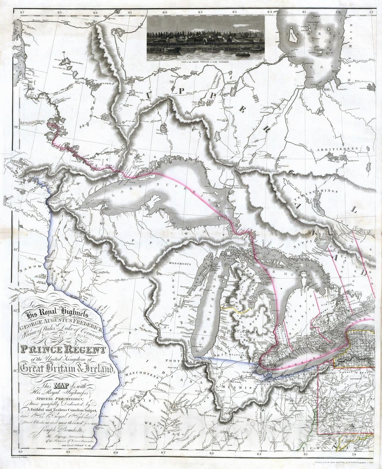 Historic Map : National Atlas - 1815 (West sheet) Map of the Provinces ...