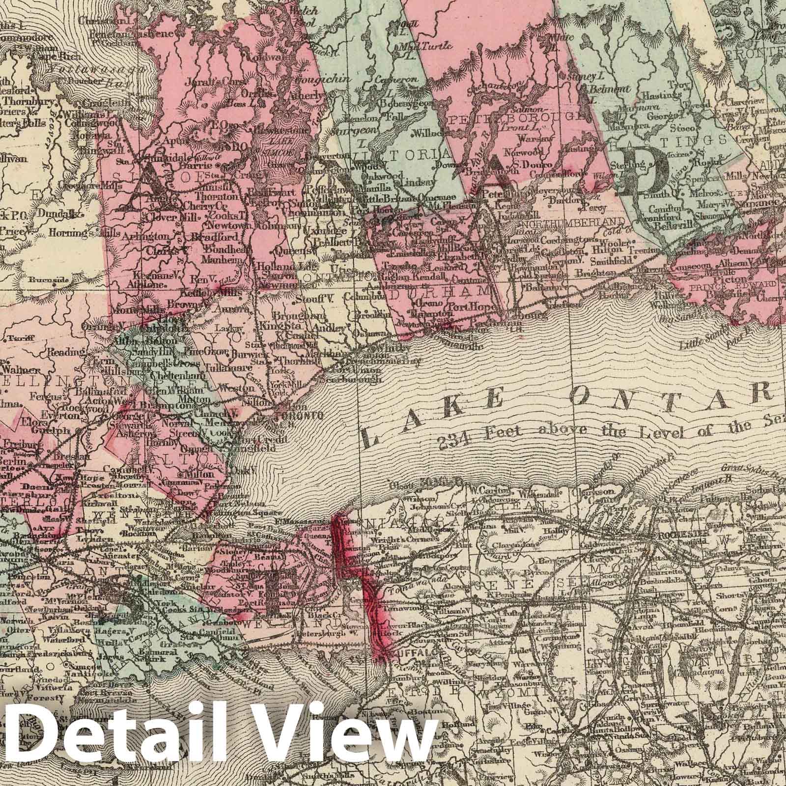 Historic Wall Map : National Atlas - 1867 Schonberg's Map of Canada We ...