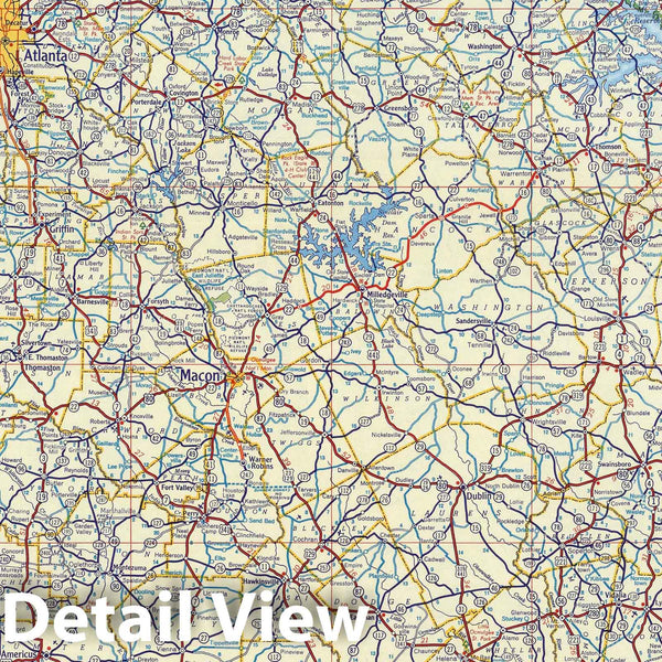 Historic Map : National Atlas - 1956 Shell Highway Map of Georgia. - V ...