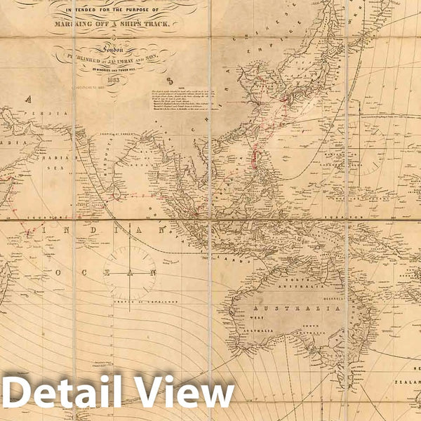 Historic Map : Case Map - 1889 An Outline Chart of the World - Vintage ...
