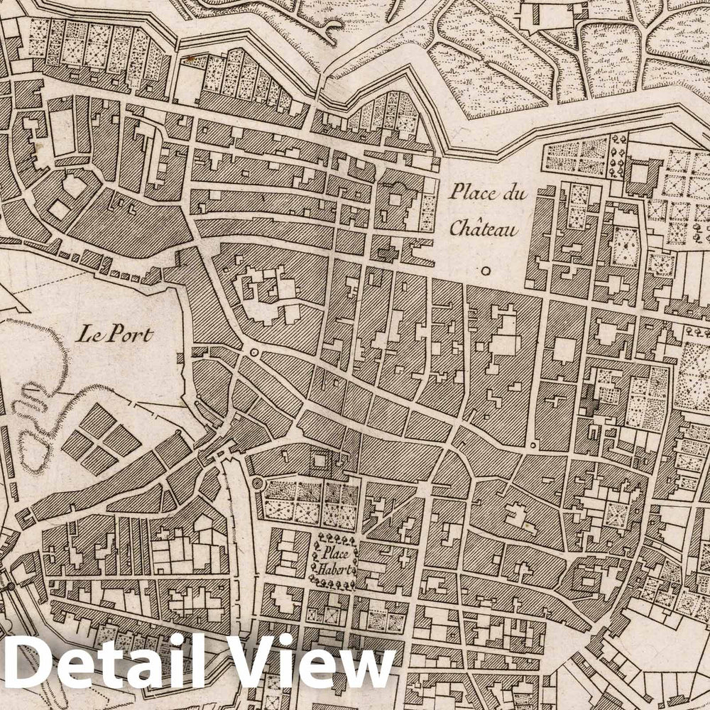 Historic Wall Map : France , La Rochelle France, Aunis 1764 Plan de la ...