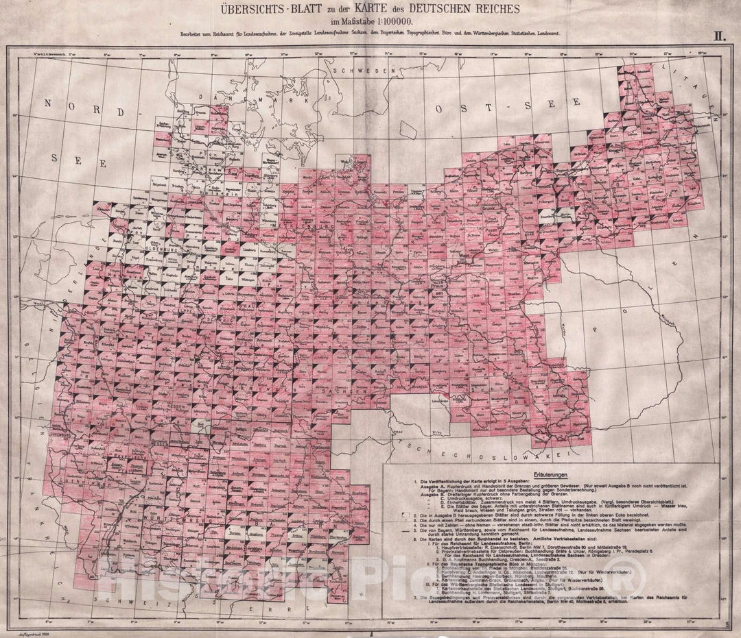 Historic Map : National Atlas - 1928 Index Map: Sheets 1-674 - Vintage ...