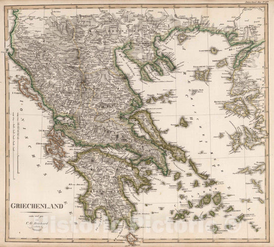 Historic Map : Greece, 1823 Griechenland , Vintage Wall Art – Historic ...