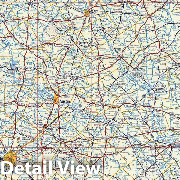 Historic Wall Map : National Atlas - 1956 Shell Highway Map of Texas ...