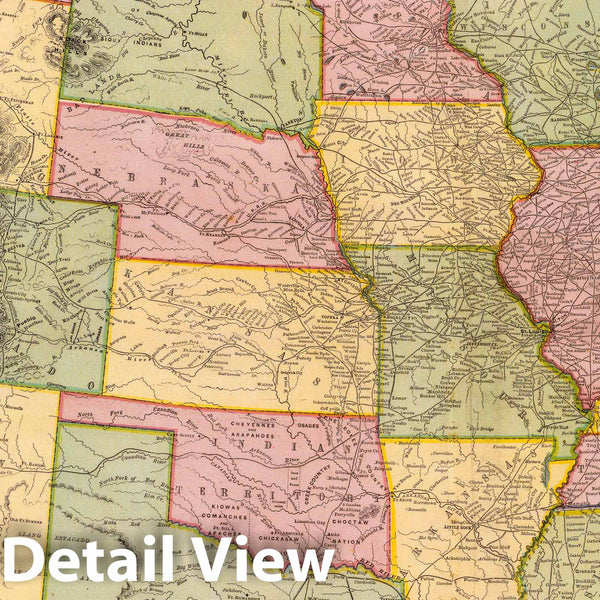 Historic Map : National Atlas - 1875 New Railroad Map of the United St ...