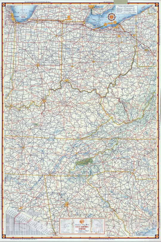 Historic Map : National Atlas - 1956 Shell Sectional Map No. 4 - East ...