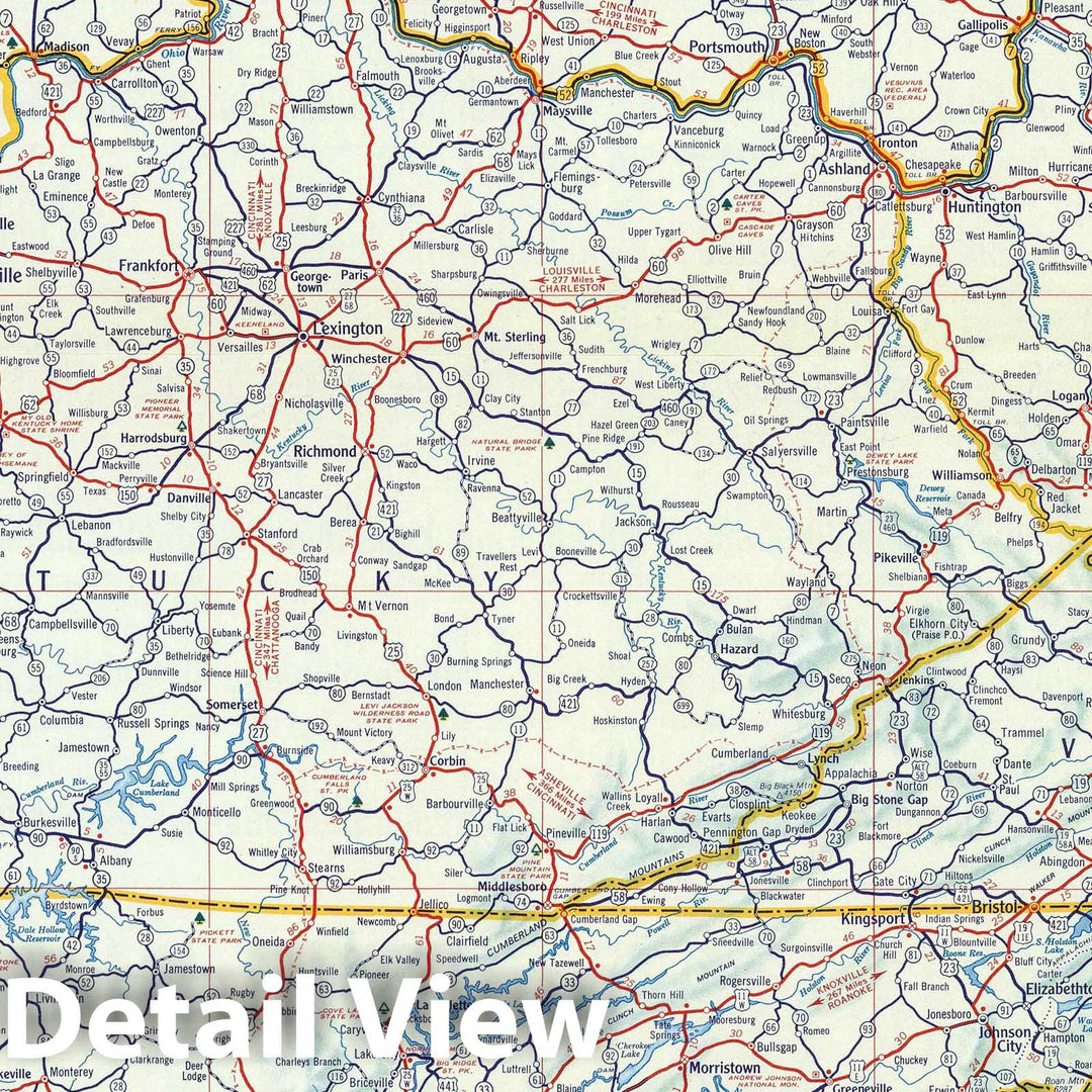 Historic Map : National Atlas - 1956 Shell Sectional Map No. 4 - East ...