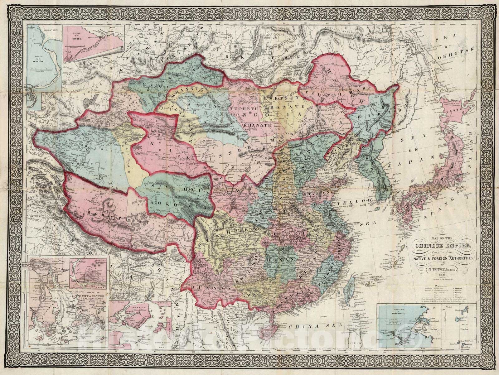 Historic Map : 1861 Chinese Empire - Vintage Wall Art – Historic Pictoric