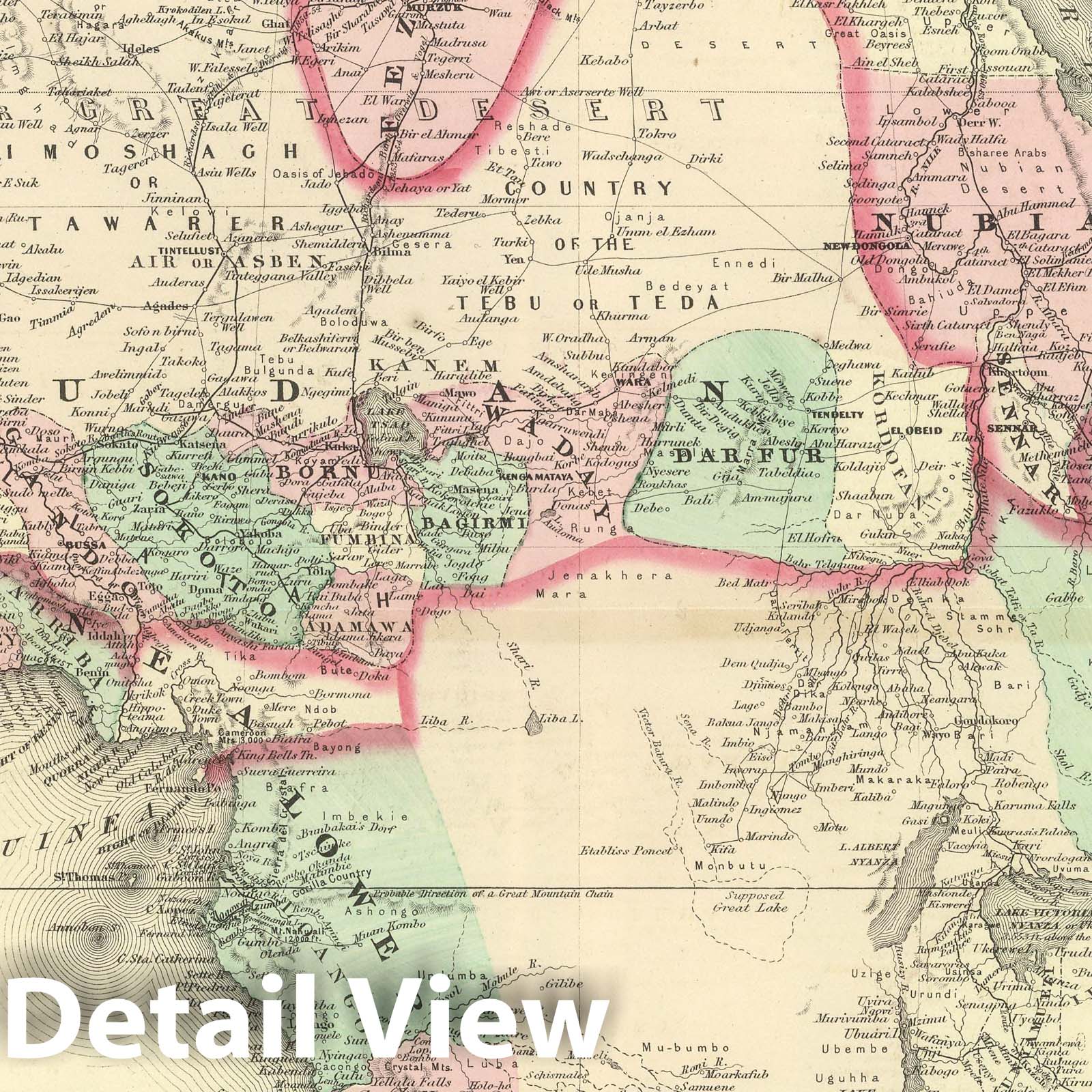 Historic Map : 1886 Africa. v2 - Vintage Wall Art - Historic Pictoric