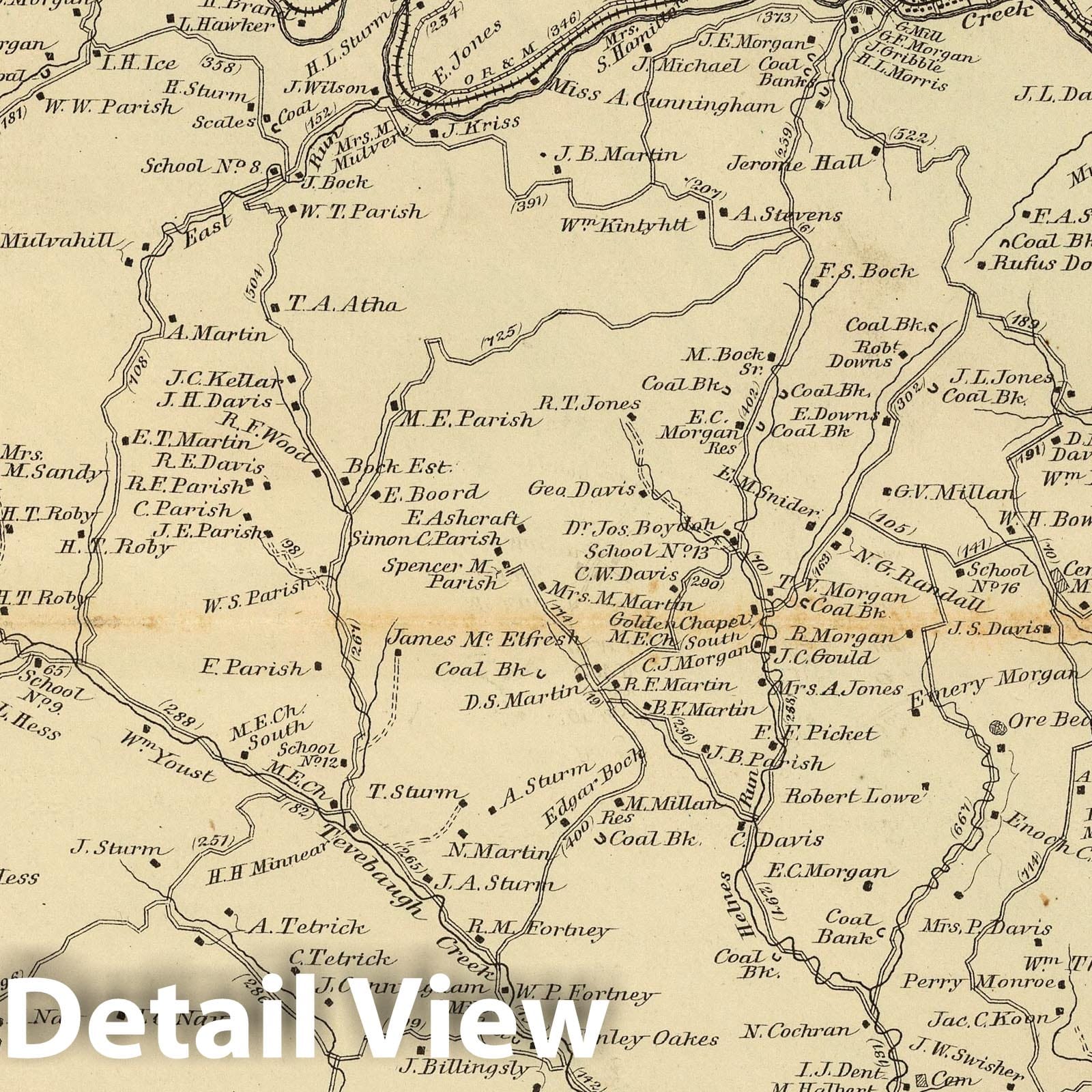 Historic Map : 1886 Lincoln Magisterial District, Marion County, West ...