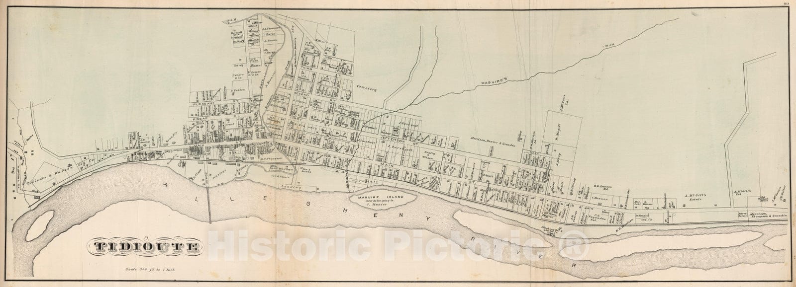 Historic Map : 1878 Tidioute, Pennsylvania. - Vintage Wall Art ...