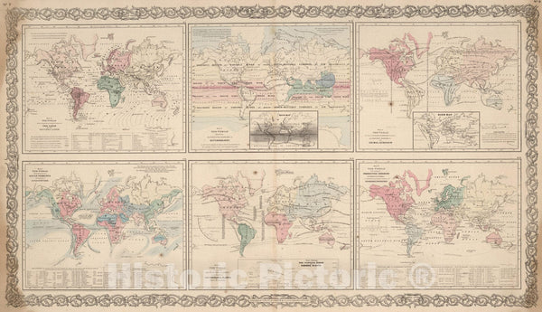 Historic Map : 1866 Map of the World. - Vintage Wall Art – Historic ...
