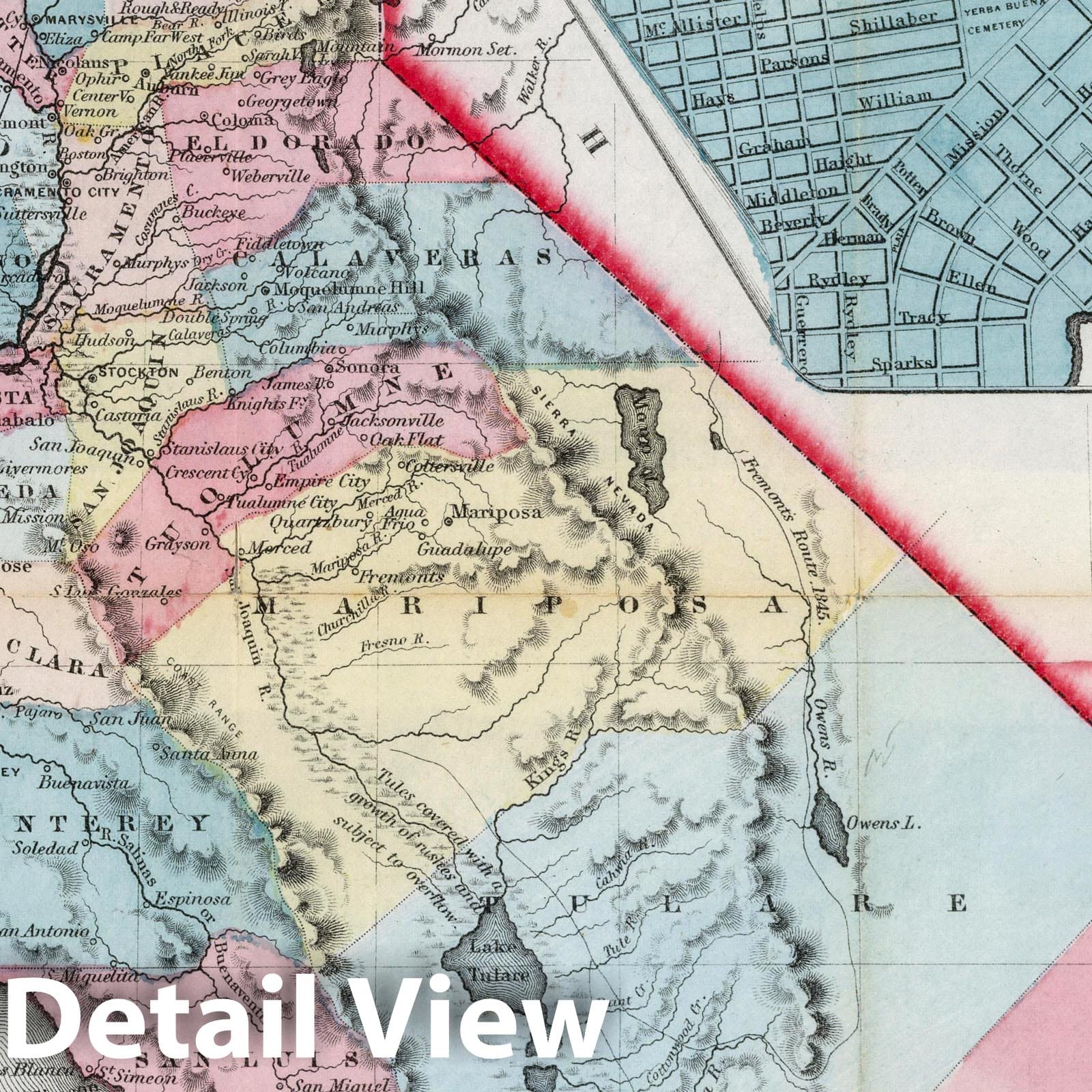Historic Map : 1854 California - Vintage Wall Art – Historic Pictoric