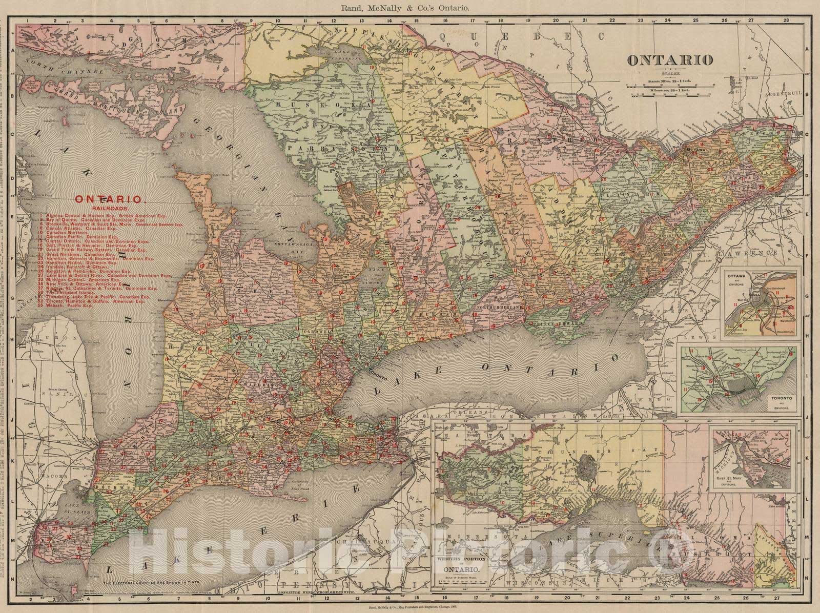 Historic Map : 1902 Ontario - Vintage Wall Art – Historic Pictoric