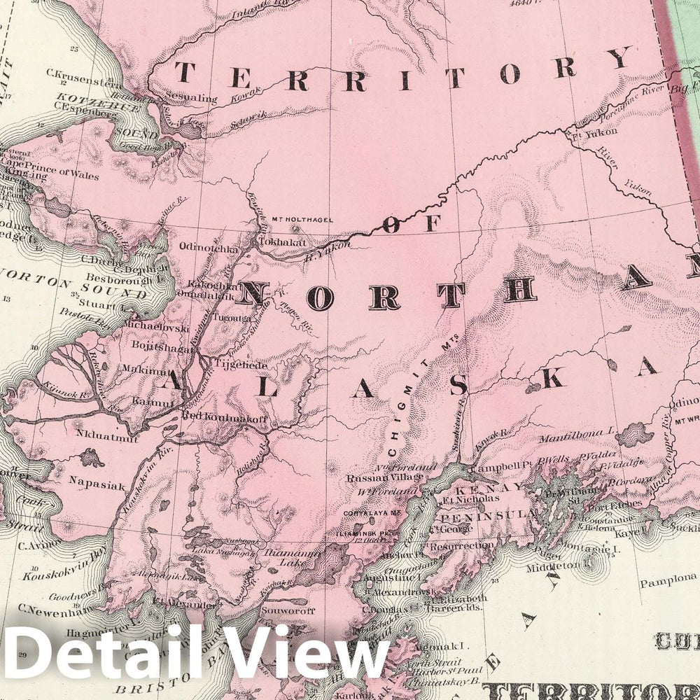 Historic Map : 1874 Territory of Alaska. - Vintage Wall Art – Historic ...