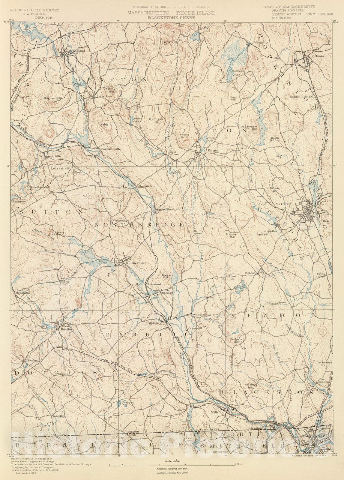 Historic Map : 1890 24. Blackstone sheet. - Vintage Wall Art - Historic ...