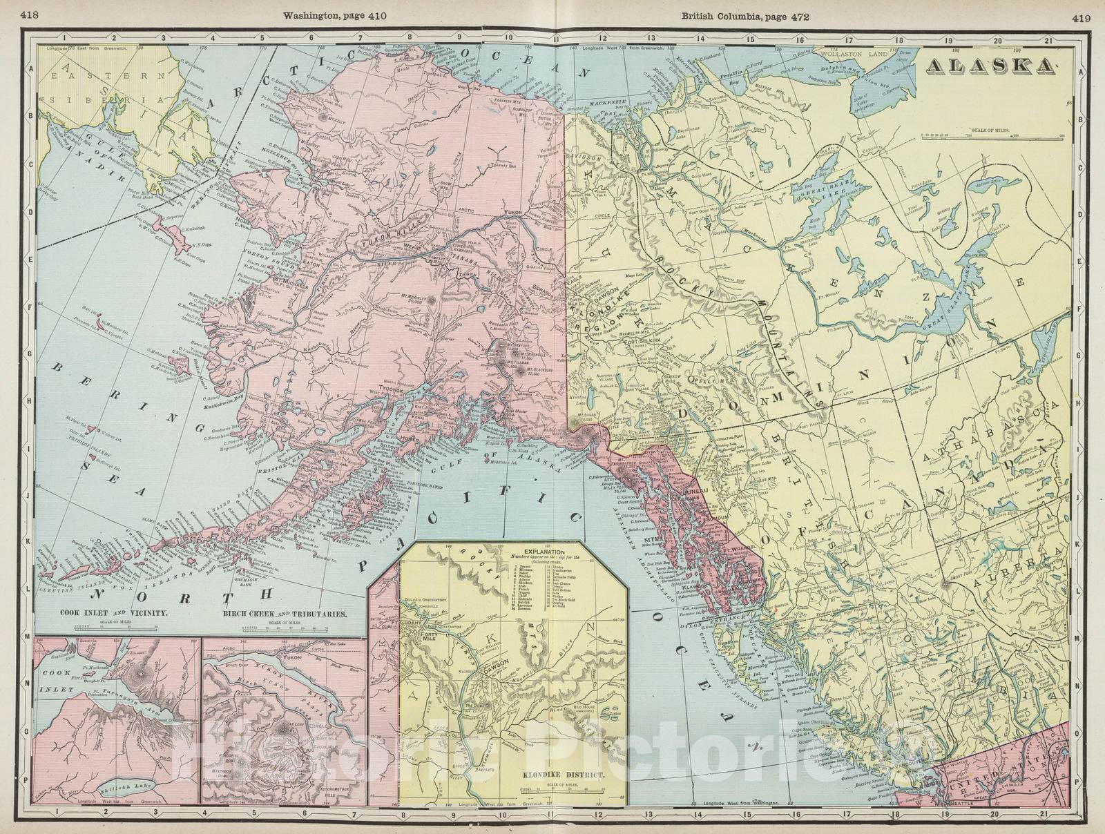 Historic Map : 1901 Alaska. - Vintage Wall Art – Historic Pictoric