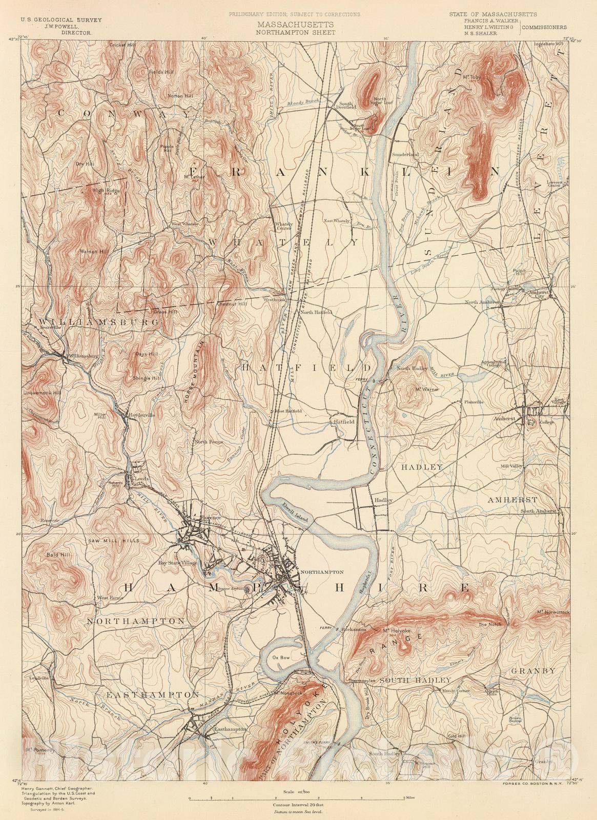 Historic Map : 1890 11. Northampton sheet. - Vintage Wall Art ...