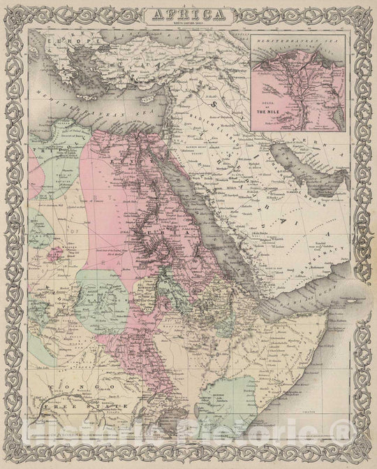 Historic Map : 1886 North Eastern Africa. - Vintage Wall Art – Historic ...