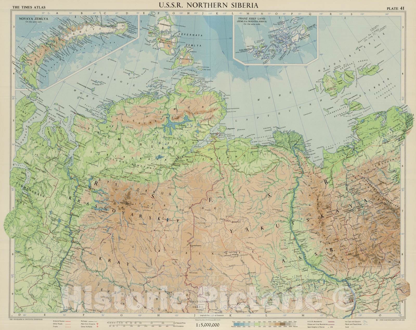 Historic Map : 1959 U.S.S.R. Northern Siberia. Plate 41, V. II - Vinta ...