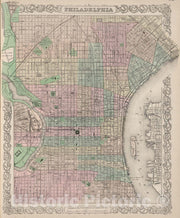 Historic Map : 1886 Philadelphia. v2 - Vintage Wall Art – Historic Pictoric