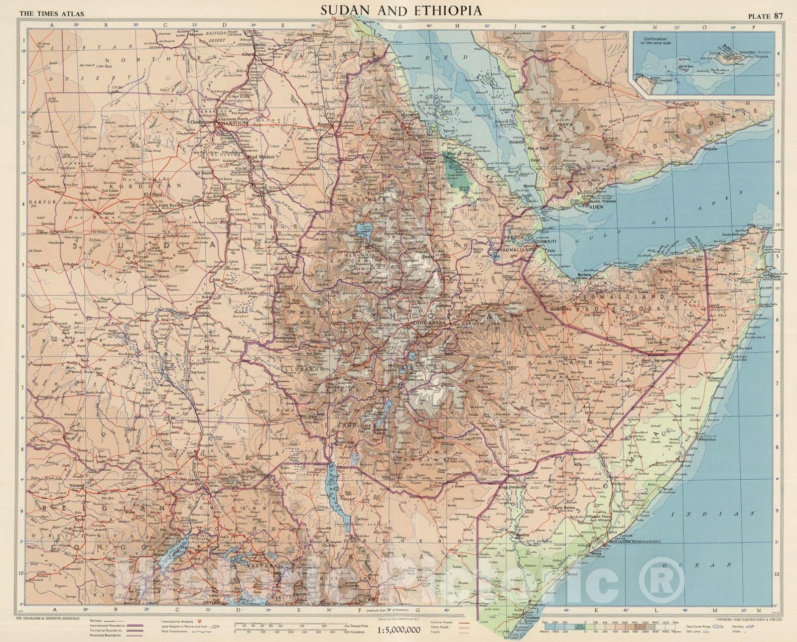 Historic Map : 1956 Sudan and Ethiopia, Plate 87, V. IV - Vintage Wall ...