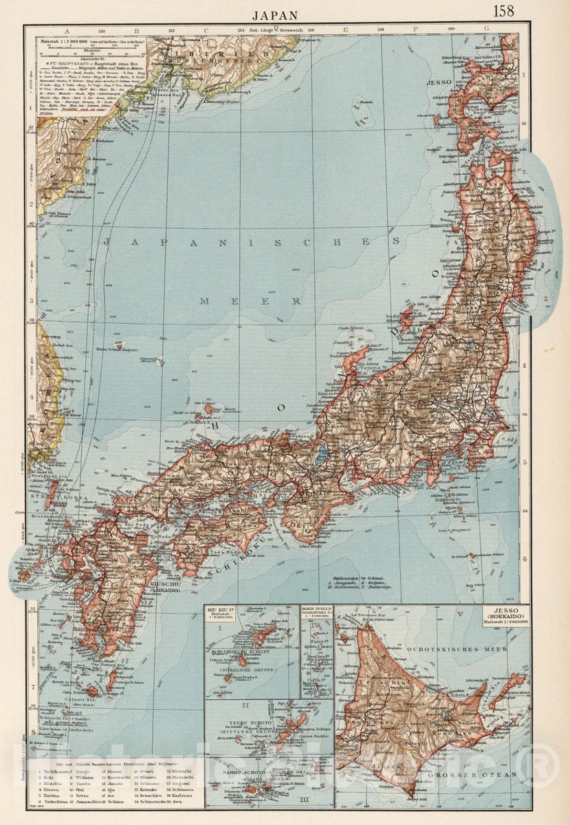 Historic Map : 1905 Japan - Vintage Wall Art – Historic Pictoric