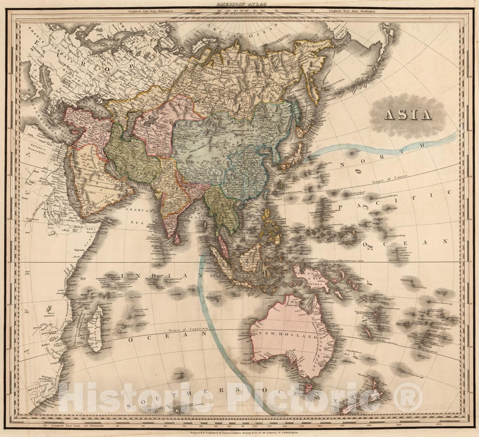 Historic Map : 1823 Asia. v2 - Vintage Wall Art – Historic Pictoric