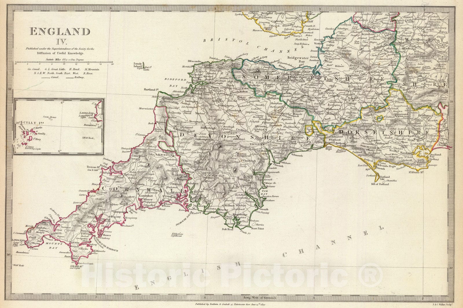 Historic Map : 1830 England IV : Vintage Wall Art – Historic Pictoric