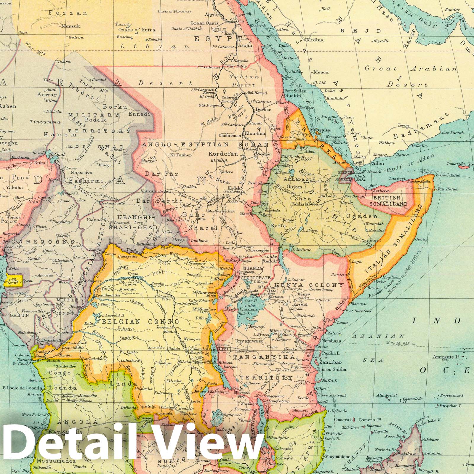 Historic Map : 1922 Africa - political. - Vintage Wall Art – Historic ...