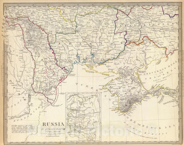 Historic Map : 1835 Russia in Europe Part VIII with index map. - Vinta ...