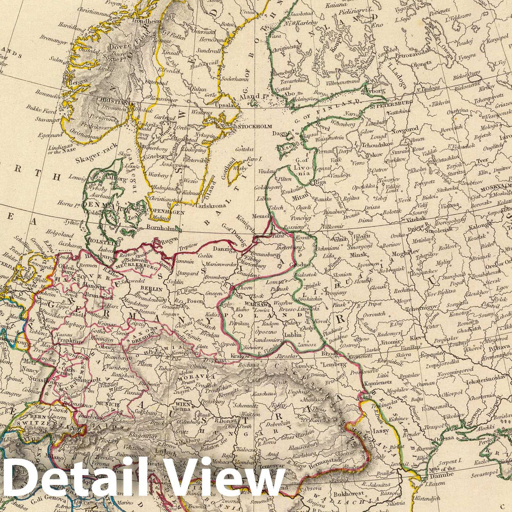 Historic Map : 1836 Europe. v2 - Vintage Wall Art – Historic Pictoric