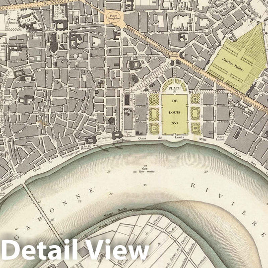 Historic Map : France , Bordeaux France, 1832 Bordeaux. , Vintage Wall ...