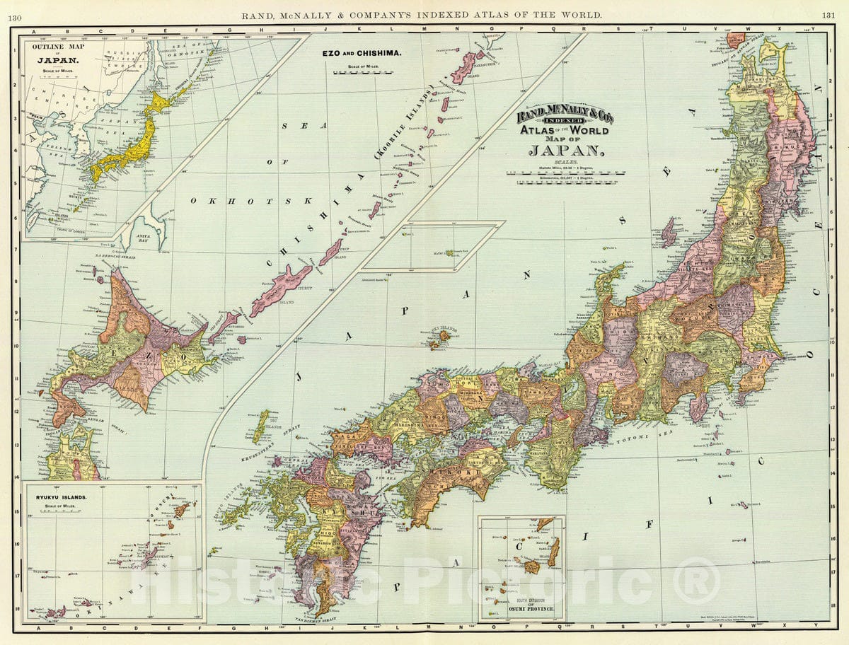 Historic Map : 1897 Japan. - Vintage Wall Art – Historic Pictoric