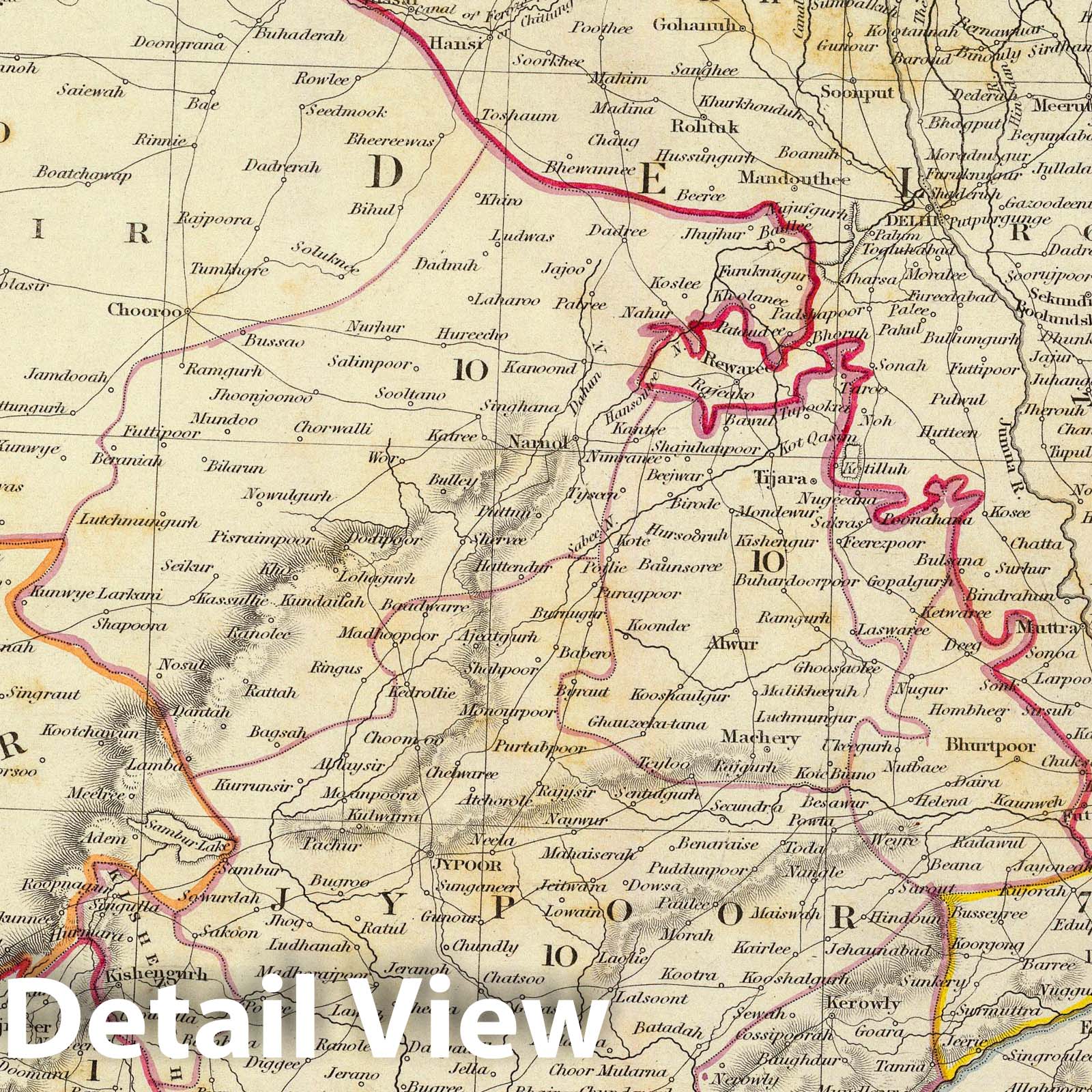 Historic Map : 1833 India IX : Vintage Wall Art – Historic Pictoric