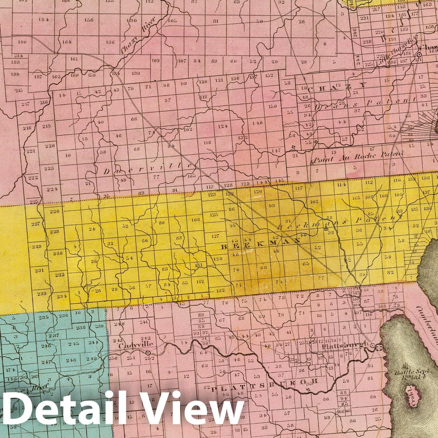 Historic Map : 1829 Clinton County. - Vintage Wall Art – Historic Pictoric