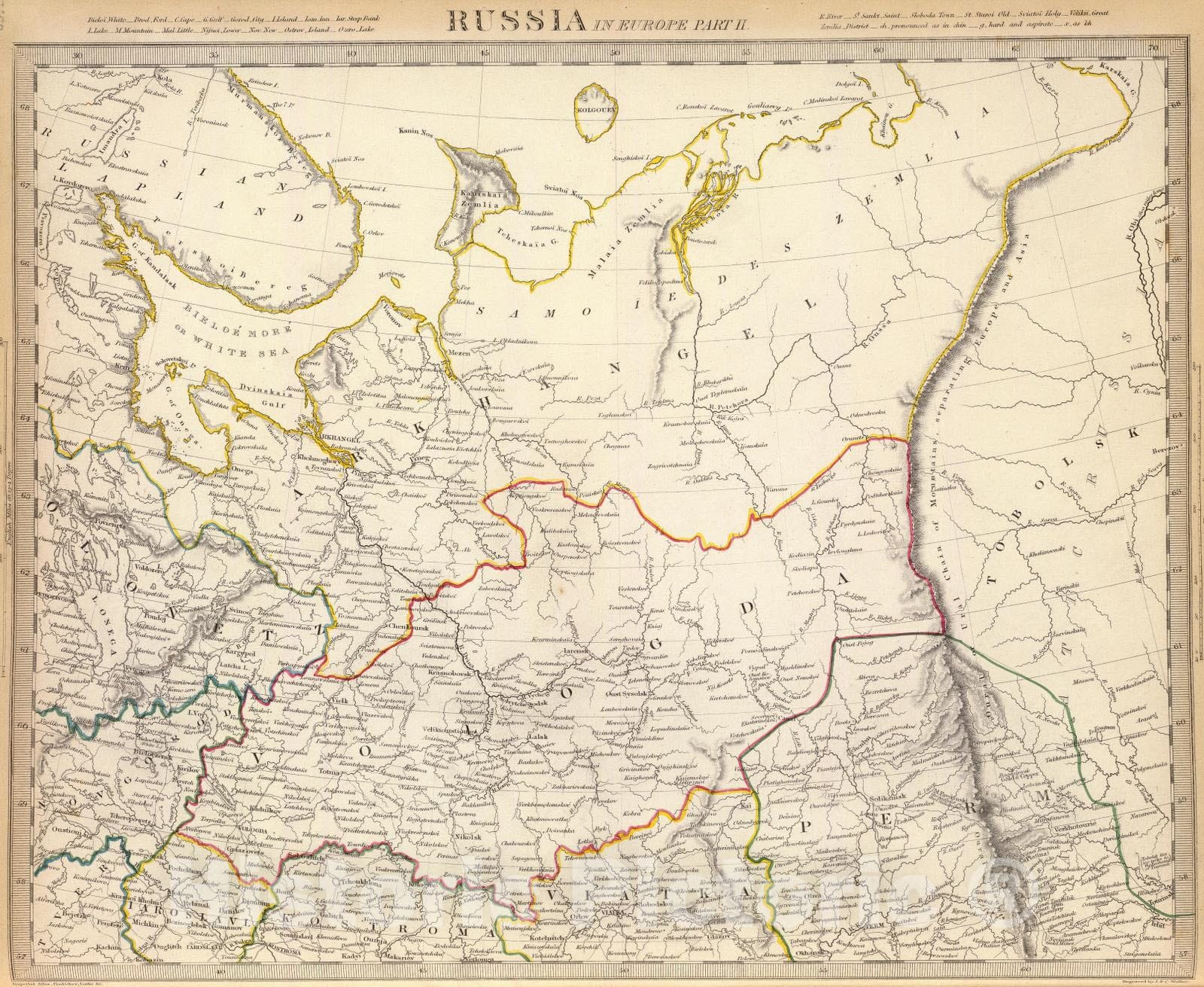 Historic Map : 1835 Russia in Europe. Part II. - Vintage Wall Art ...