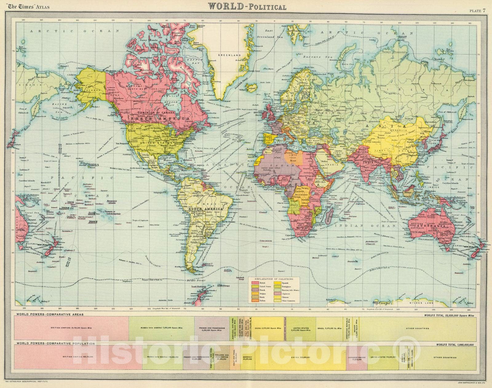 Historic Map : 1922 World - political. - Vintage Wall Art – Historic ...